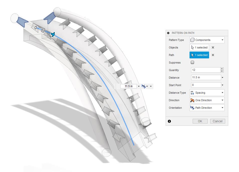 Twisted patterns along a path - Autodesk Community