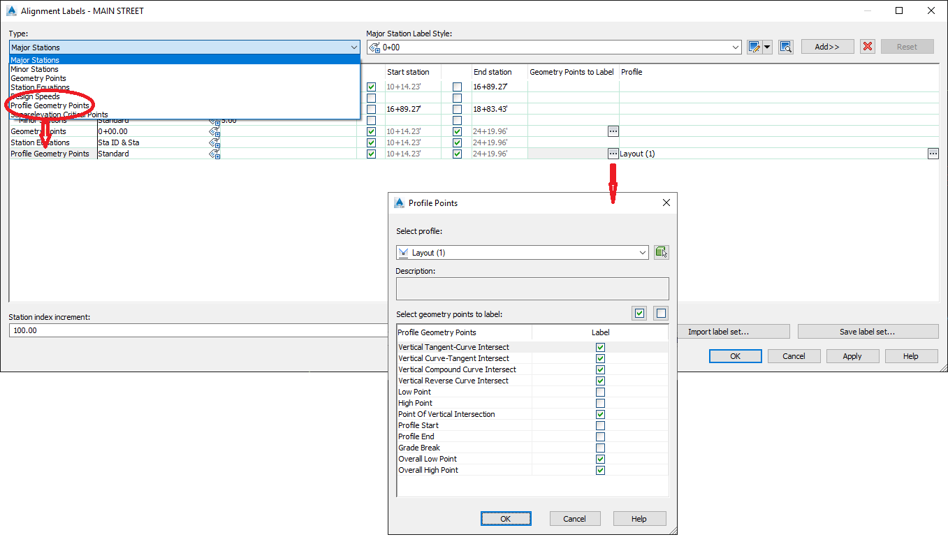 Drop a line or polyline where your station tracker is in the other ...