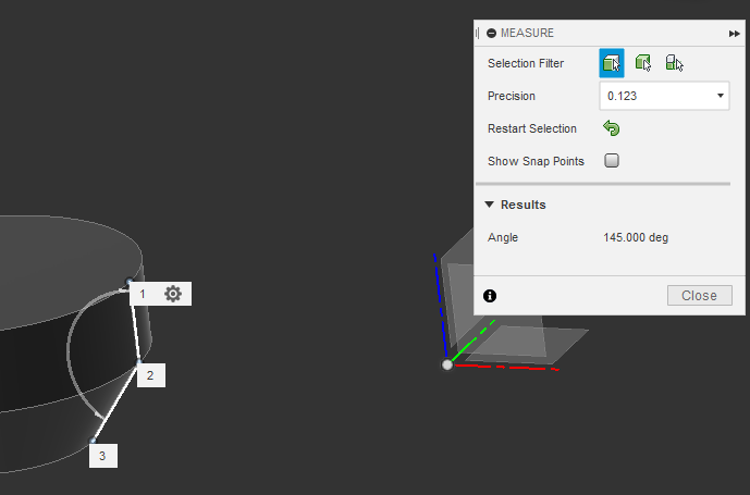 Solved: How to measure the angle of a circular chamfer - Autodesk Community