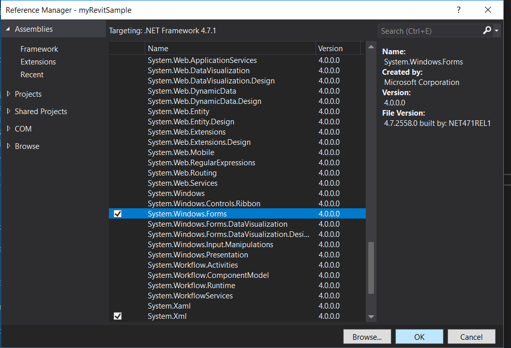 Solved: Impossibility to call out the Windows.system.forms library ...