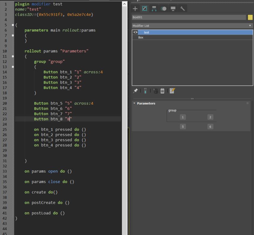 The use of group in rollout for script plugin - Autodesk Community