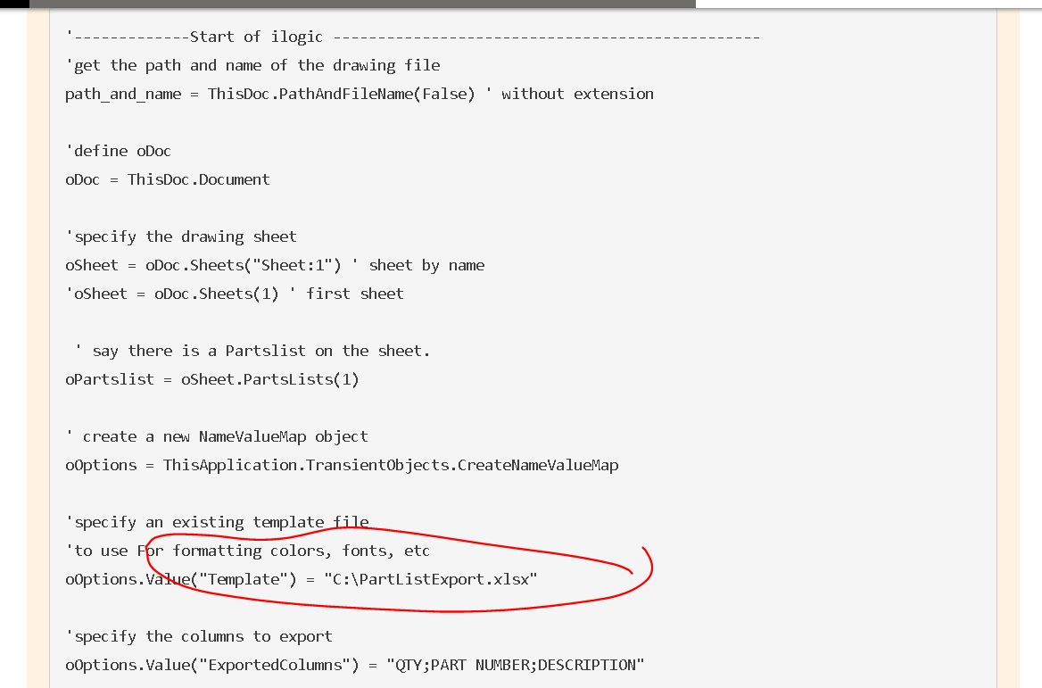 Export parts list to Excel template - Autodesk Community