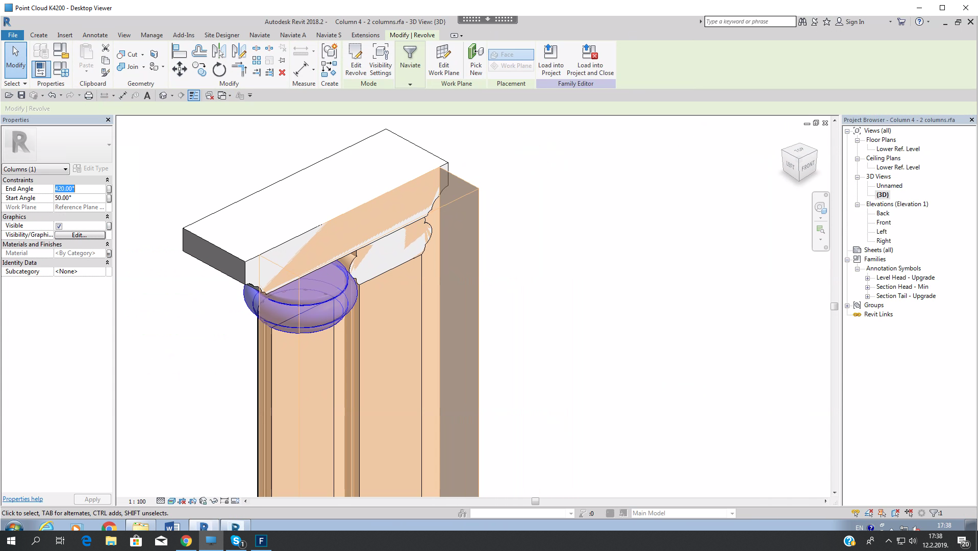 Void extrusion cannot cut revolve element that was already cut ...
