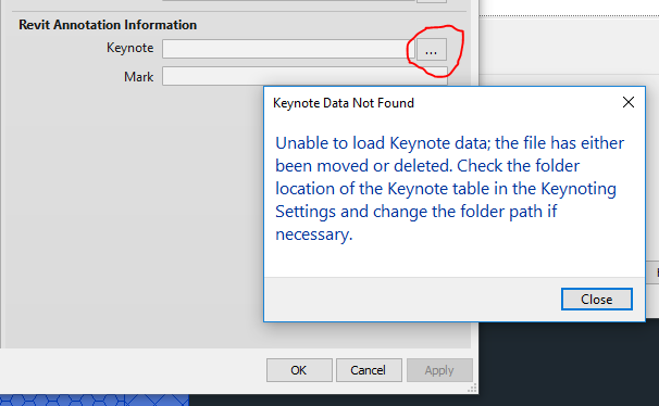 Solved: Unable to load Keynote data - Autodesk Community