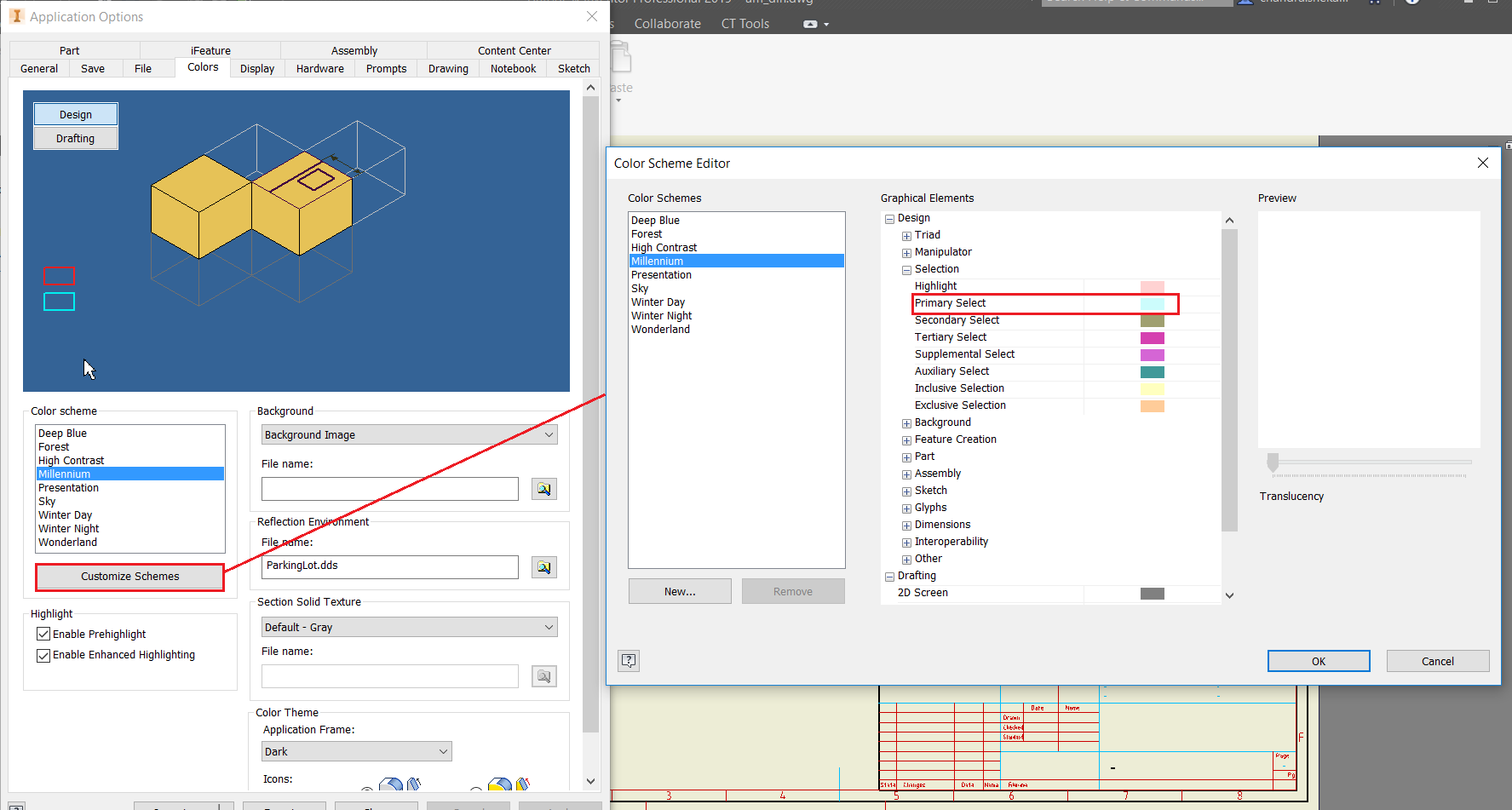Solved: Document (part or sub-assembly) highlight color is different ...