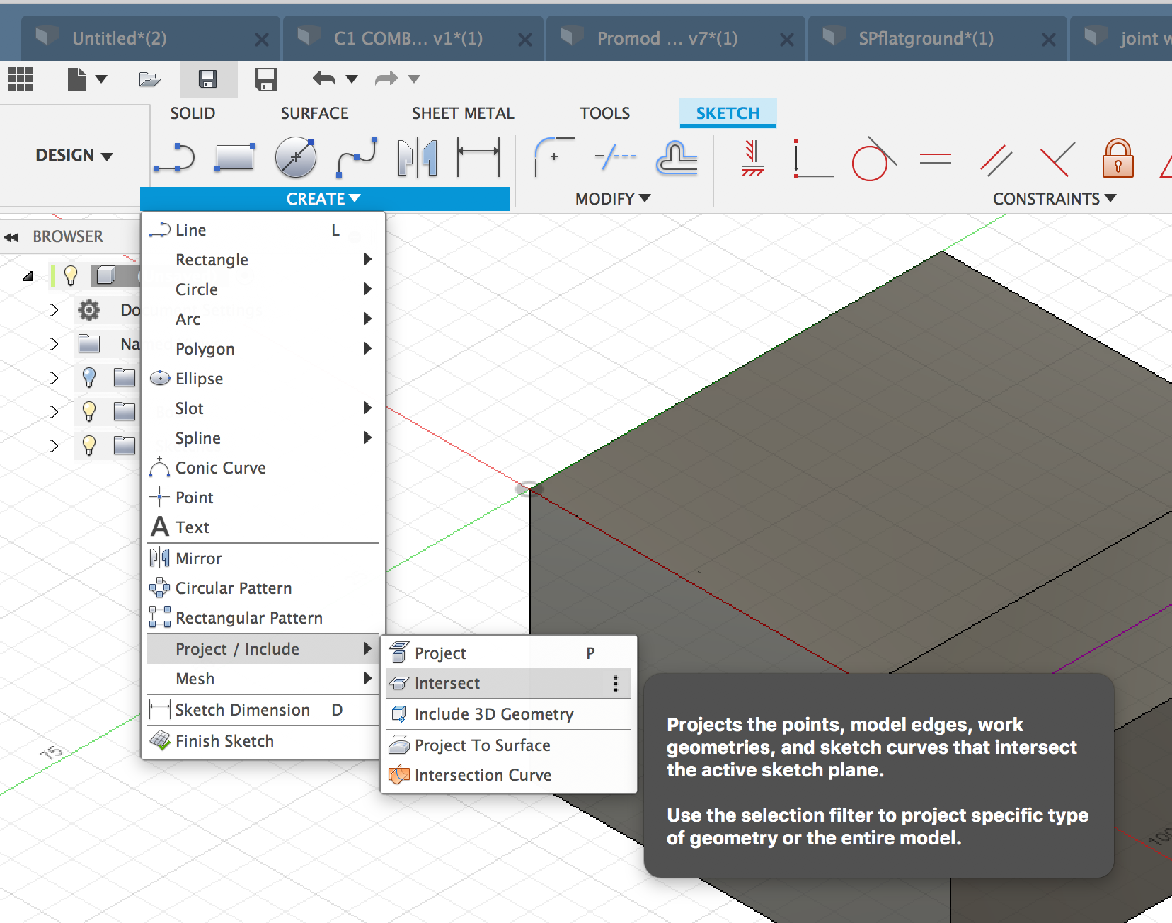 Solved: How to constrain dimension to intersection with another plane? - Autodesk Community