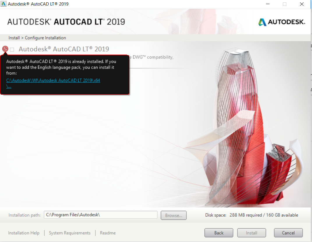 Autocad LT 2019 - not possible to install nor uninstall - Autodesk Community