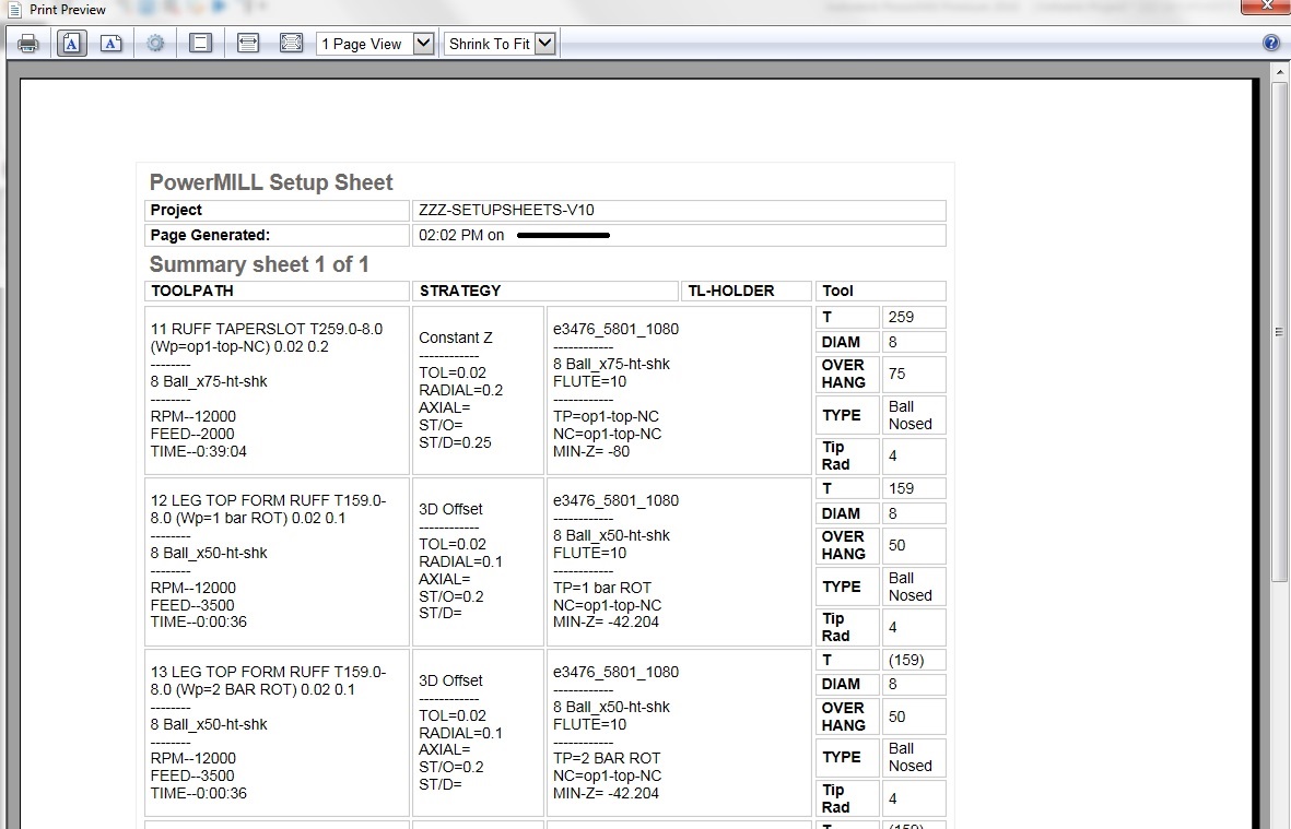 Solved: Pmill 2019 Setup Sheets - Project Summary html - Autodesk Community