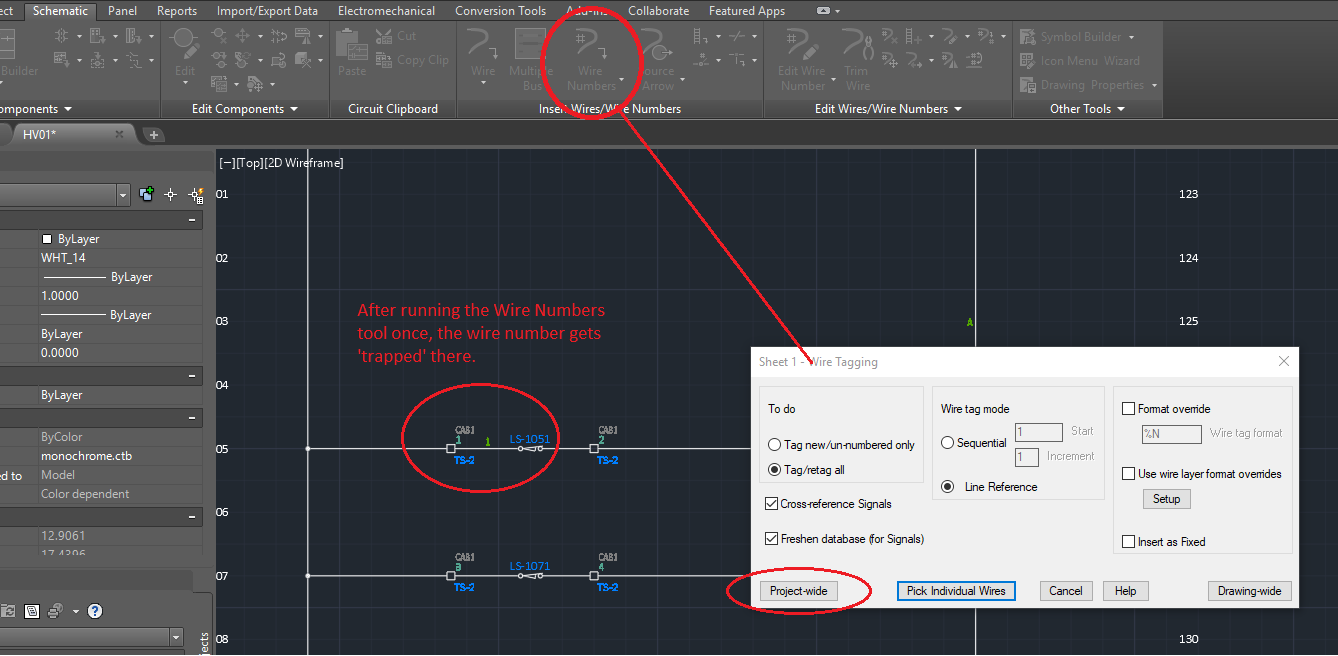 Project-wide Wire Tagging & Destination Arrow issue - Autodesk Community