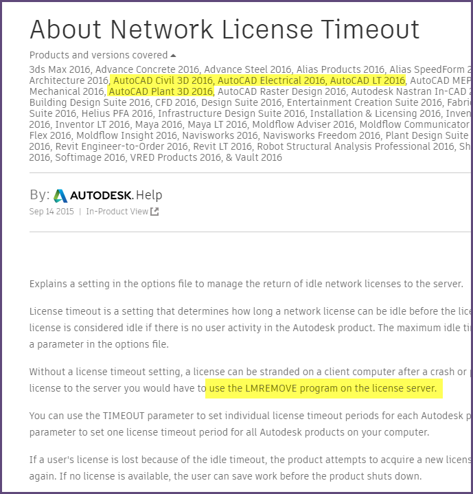 License Manager and Inactivity Timeout (not always working) - Page 2 - Autodesk Community