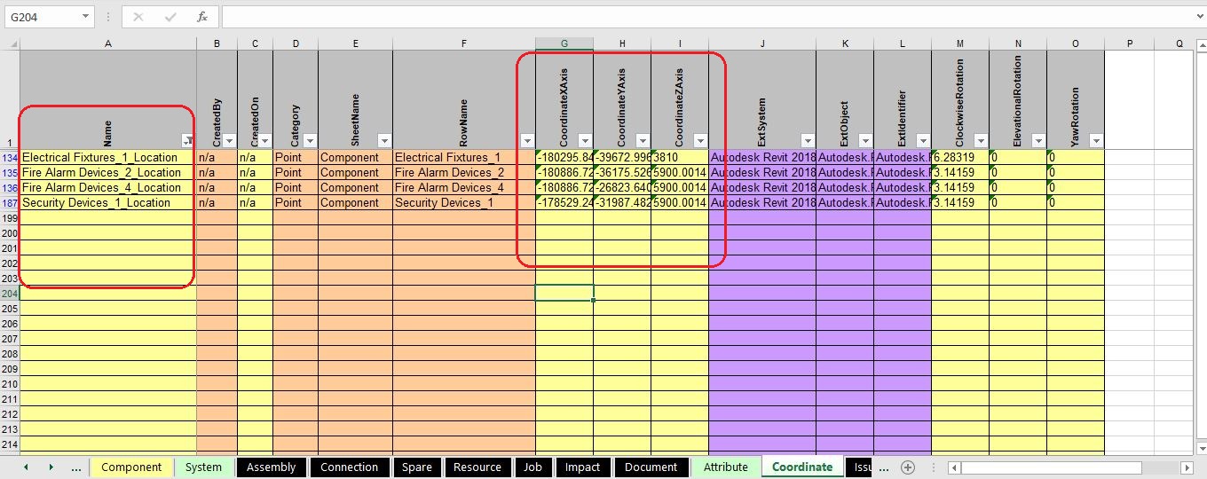 COBie parameter to be merged or transfer in another sheet - Autodesk ...
