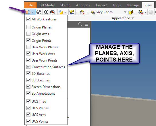 Inventor 2019 - in ipn erscheinen Achsen, Ebenen, Skizzen - Autodesk ...