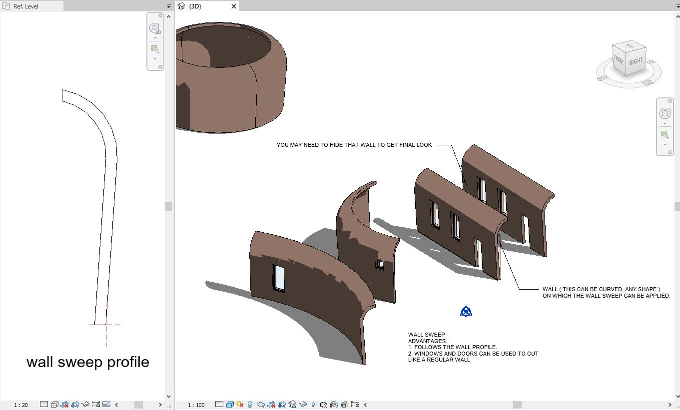 How to make curved elevation profile wall? - Autodesk Community