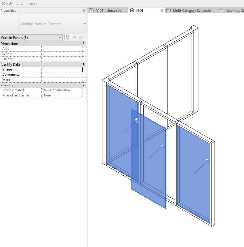 Solved: Offset system panel in middle of curtain wall - Autodesk Community