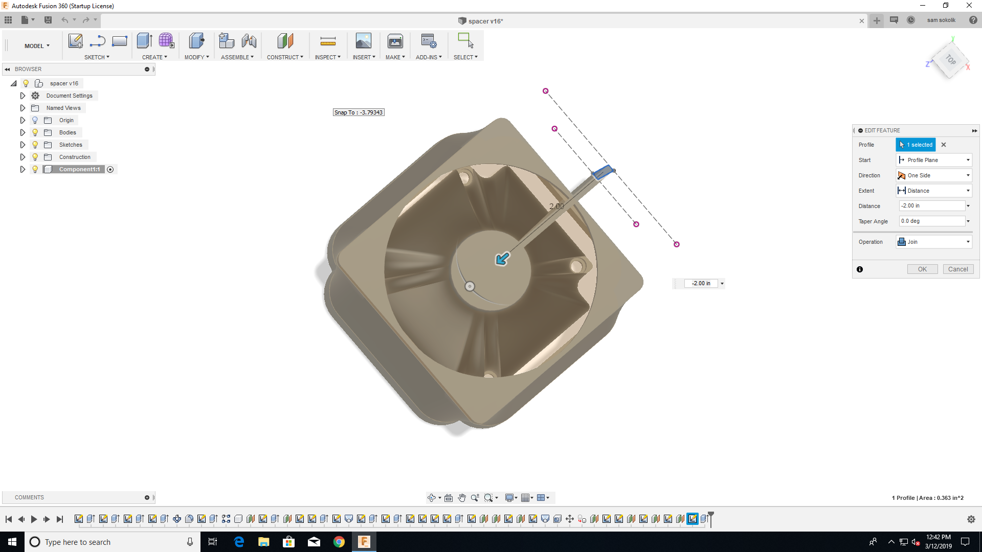 Solved: Odd behavior with push-pull, extrude. - Autodesk Community