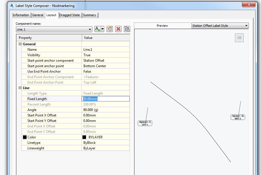 Station Offset Label with Line/Leader starting at the alignment. Not Possible? - Autodesk Community