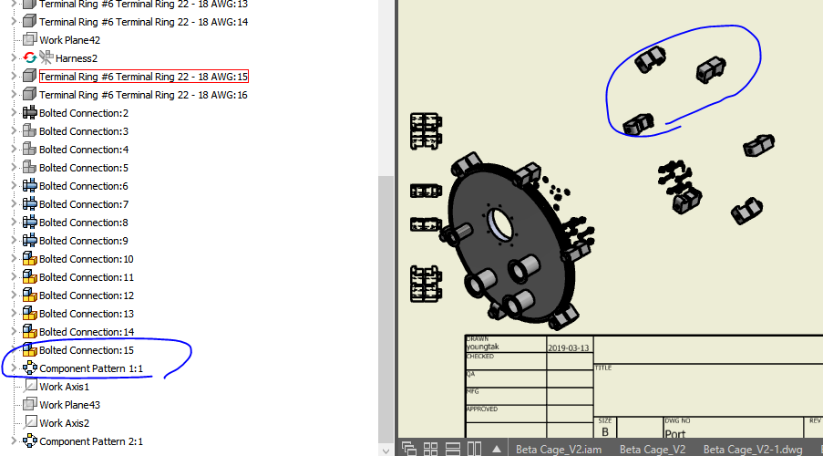 Solved: How make Component pattern disappear in a drawing, - Autodesk Community