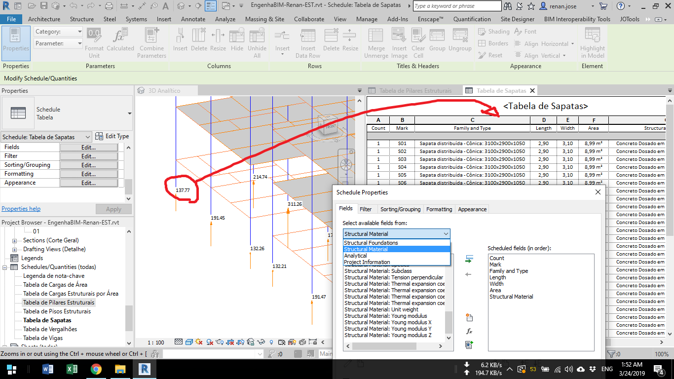 Scheduling analytical results from Robot in Revit - Autodesk Community