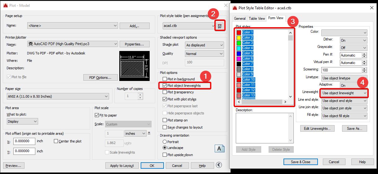 Line weight won't show up in layout - Autodesk Community