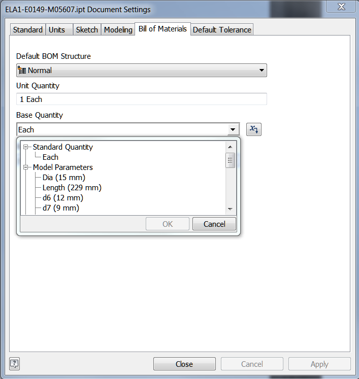 Solved: change qty from length to unit - Autodesk Community