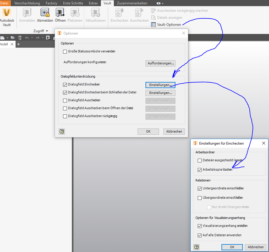 Gelöst: Wie ist die korrekte Arbeitsweise mit Inventor und Vault Basic ...