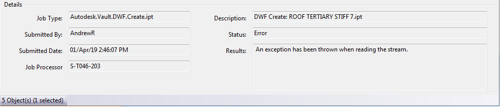 Job processor is hanging up on DWF creation - Autodesk Community