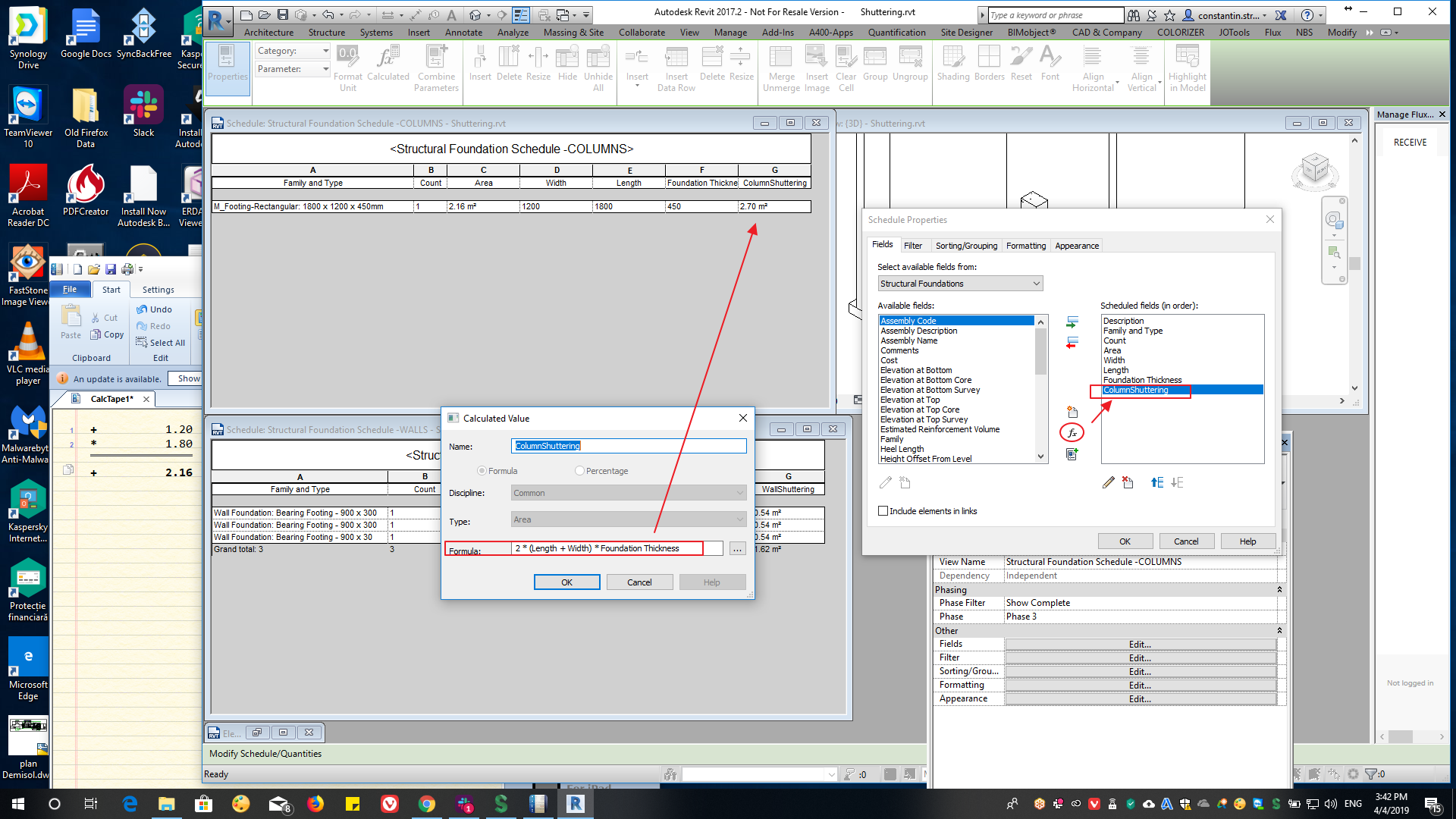 how to calculate footings formwork? - Autodesk Community