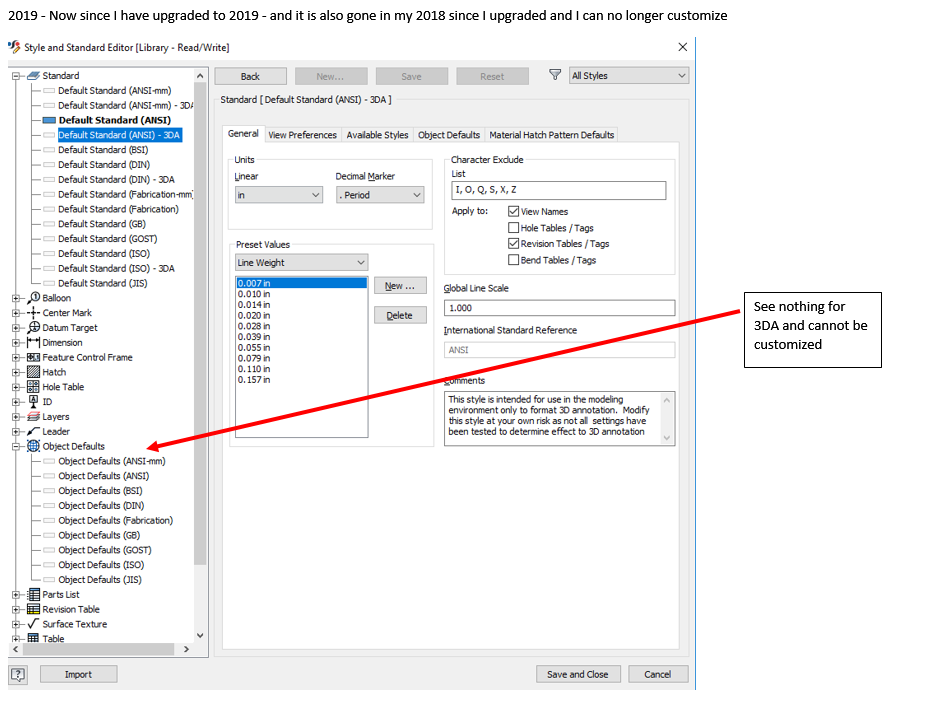 3DA Object defaults in style editor - Autodesk Community