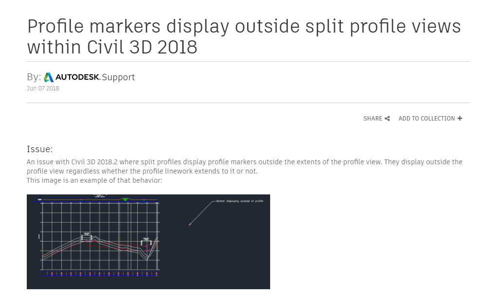 Solved: 2018.3 update now PVI markers showing up outside the profile view - Autodesk Community