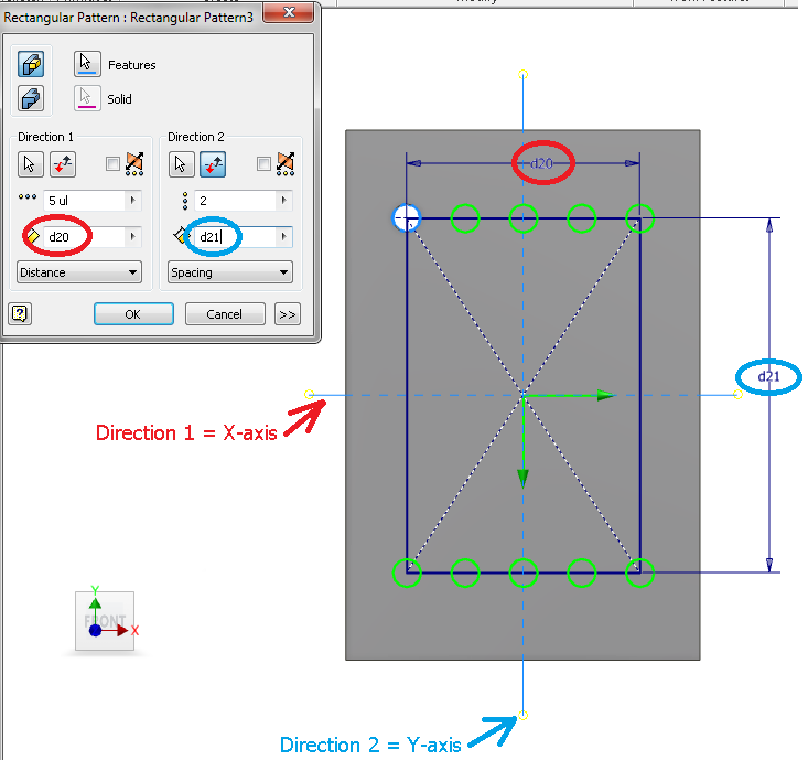 Rectangular Pattern with 2 Curve Lengths, 1 Sketch - Autodesk Community