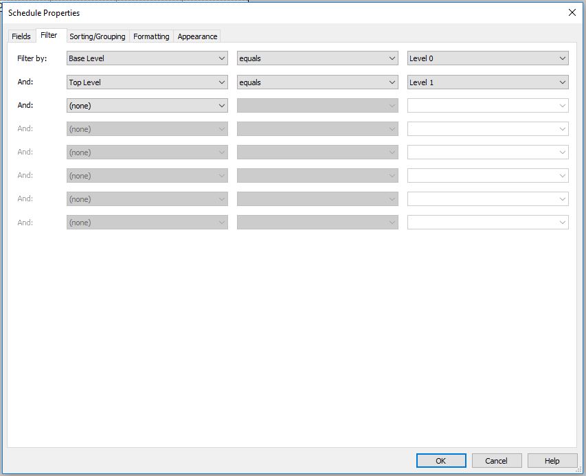 Revit Schedule Appearance. - Autodesk Community