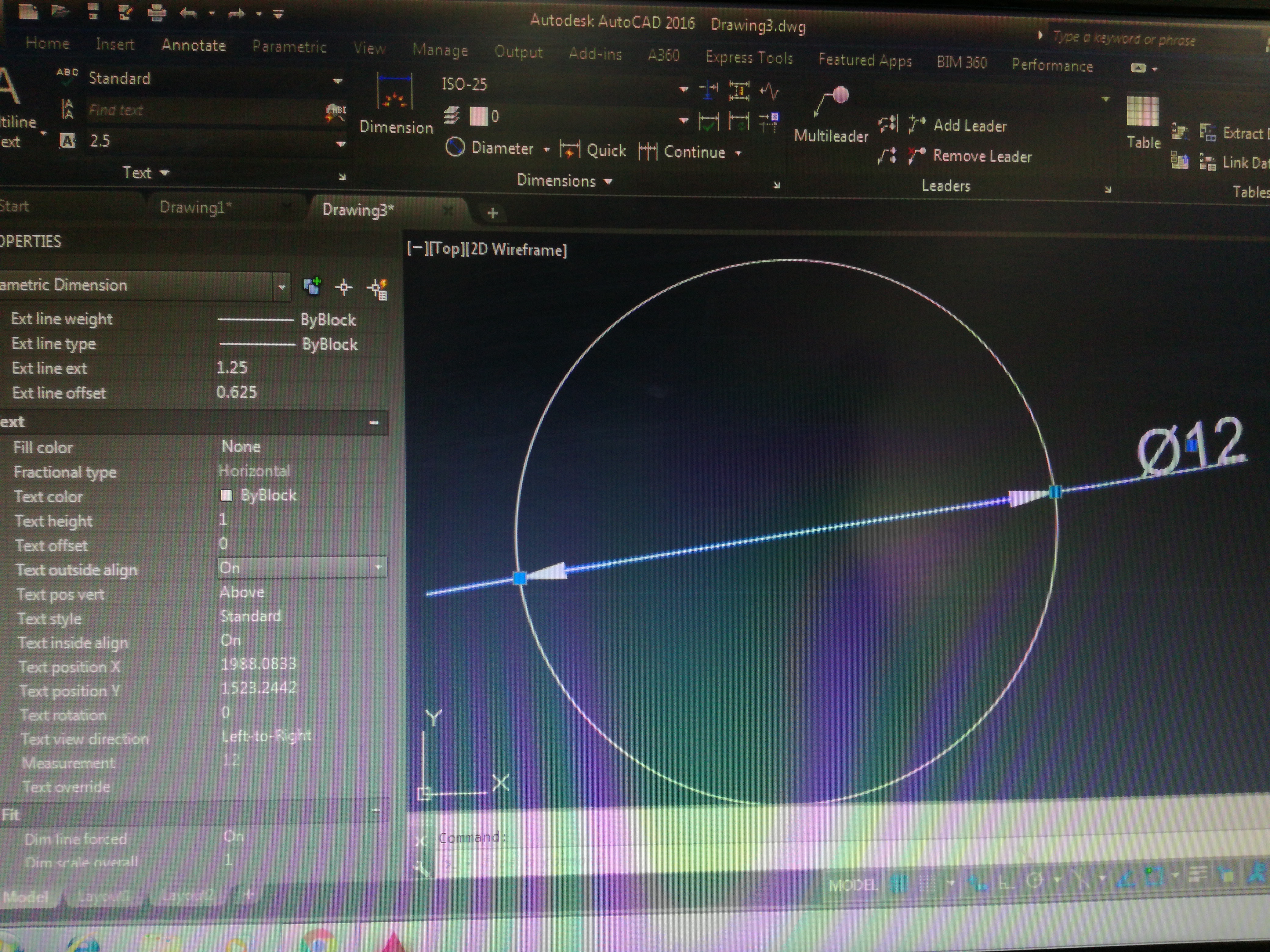 Diameter Dimensioning Issue - Autodesk Community