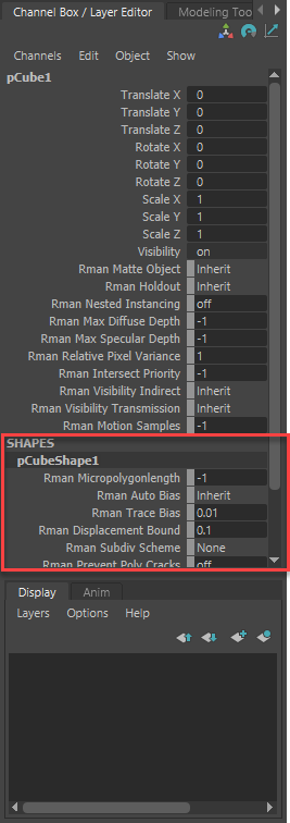 SHAPES channel in Channel Box MAYA2018 - Autodesk Community
