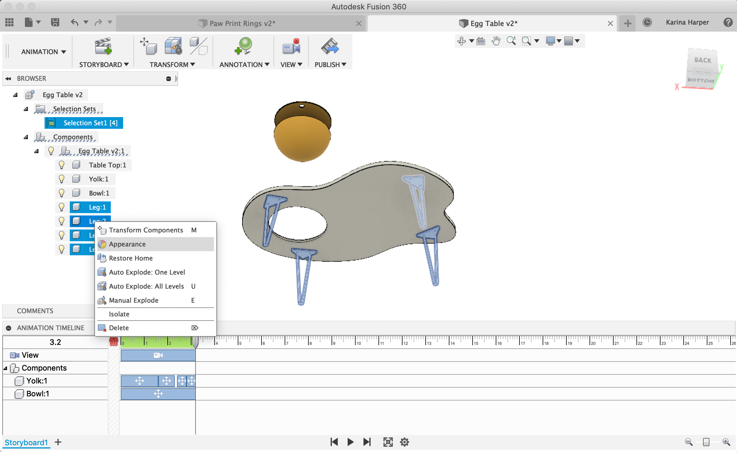 Selection Set Visibility Within the Animation Tab - Autodesk Community