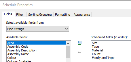 Solved: Revit2018 Schedules Filter, Sorting and Grouping, Formating and ...