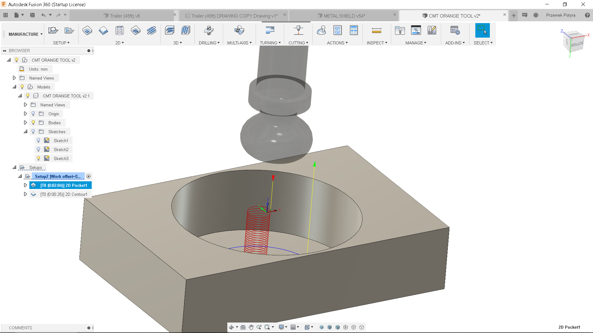 2D Pocket lead-out problem. - Autodesk Community