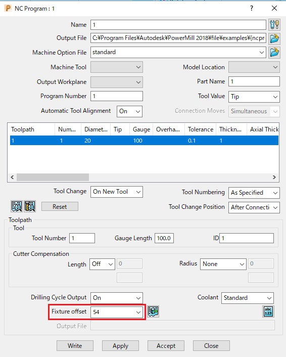 Solved: How to output fixture offset (G54) in duct post (.opt ...
