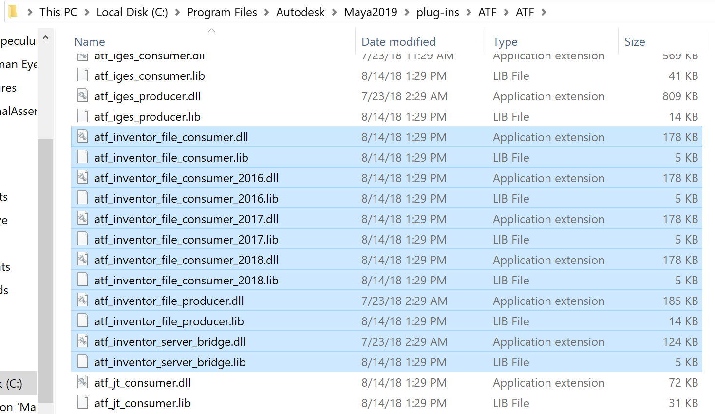 Solved: I can't import Inventor 2019 files into Maya 2019. INVENTOR_ATF ...