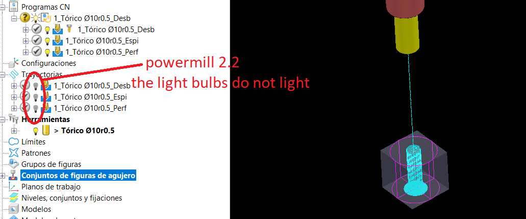 Solved: Switch on the bulbs to verify the Nc Program - Autodesk Community
