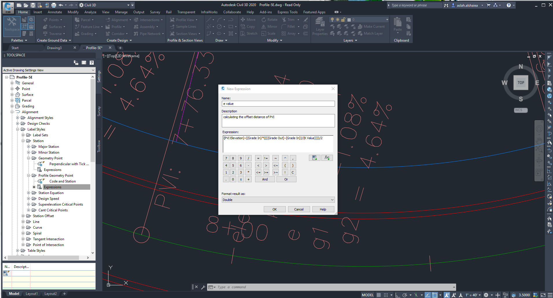 Alignment Profile geometry points labels for Vertical curve data 'e' value - Autodesk Community
