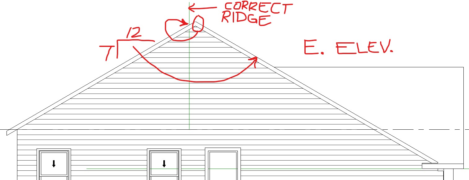 Roof slope issue to ridge line - Autodesk Community