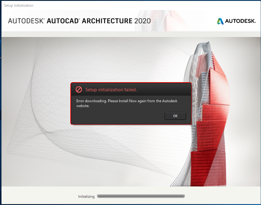 Setup initalization failed AutoCAD 2020 - Autodesk Community