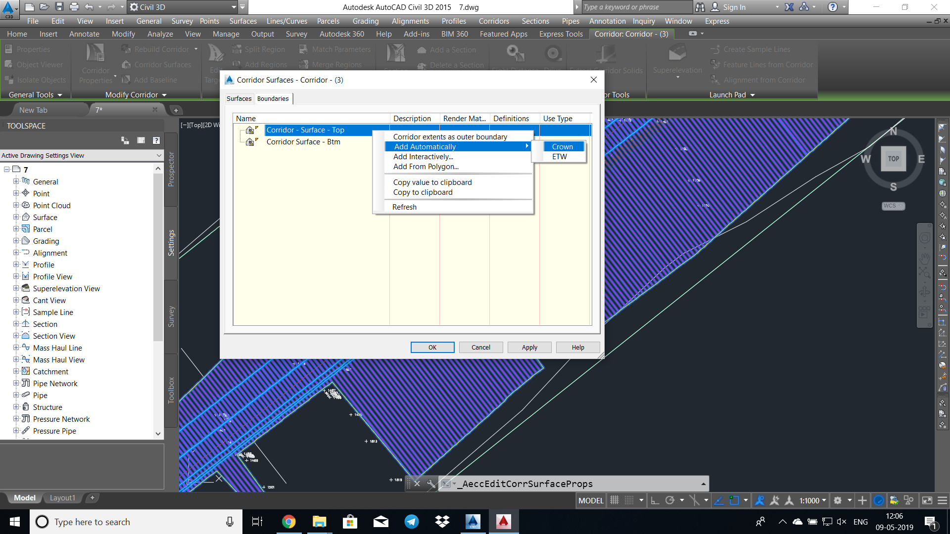 Subassembly Daylight Corridor Boundary Automatic Selection Autodesk Community