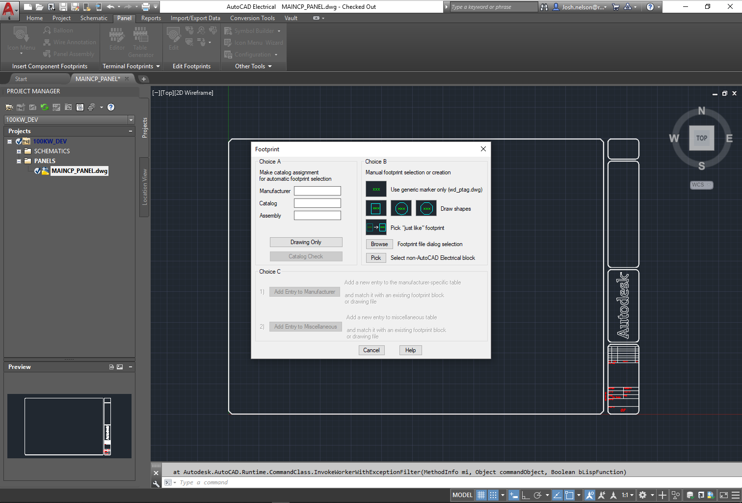 Solved: Insert Panel Footprint Locks Up - Autodesk Community