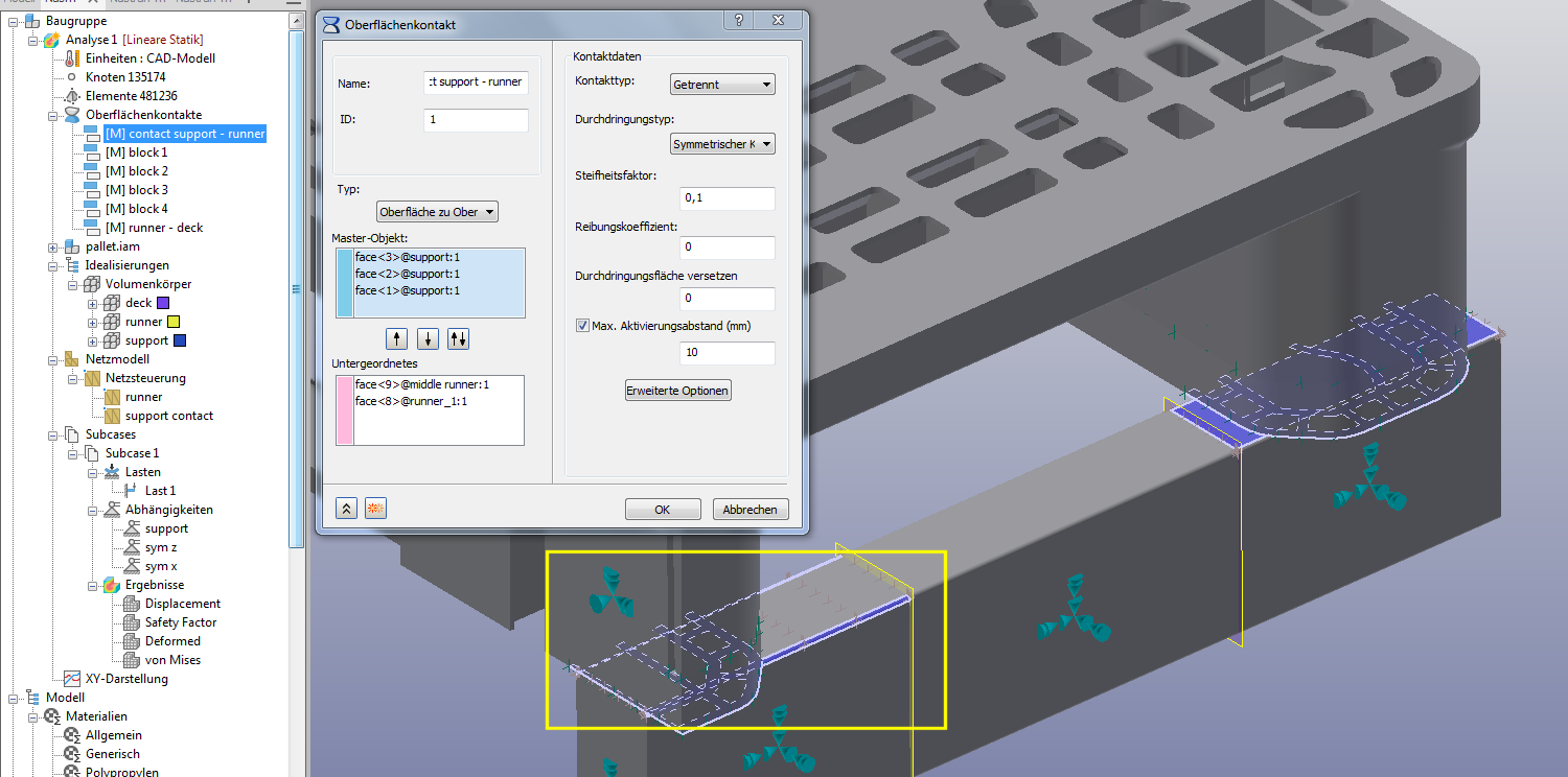 Solved: linear static calculation with separate contacts - Autodesk Community