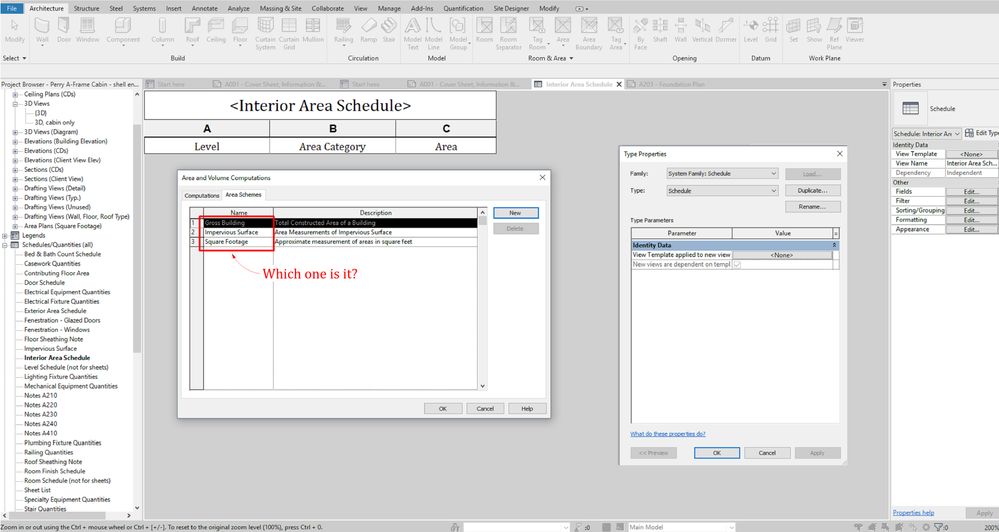 Solved: Determine Area Scheme from Schedule in template - Autodesk ...