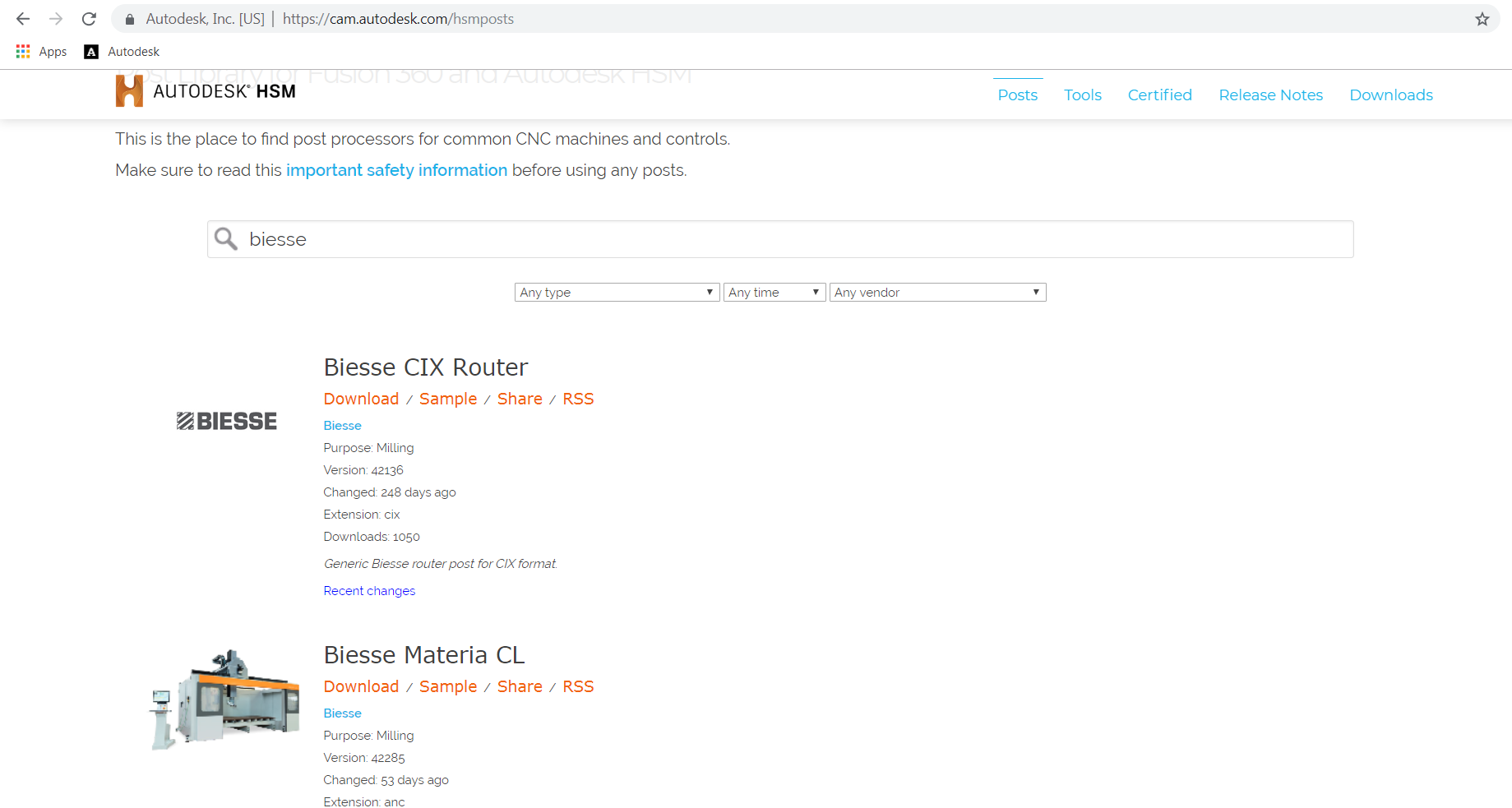 Solved: post processor for biesse elix - Autodesk Community