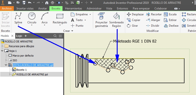 Solucionado: Moleteado en superficie curva - Autodesk Community