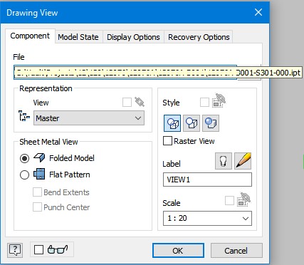 "Base view "dialog in Inventor 2018 too small - Autodesk Community