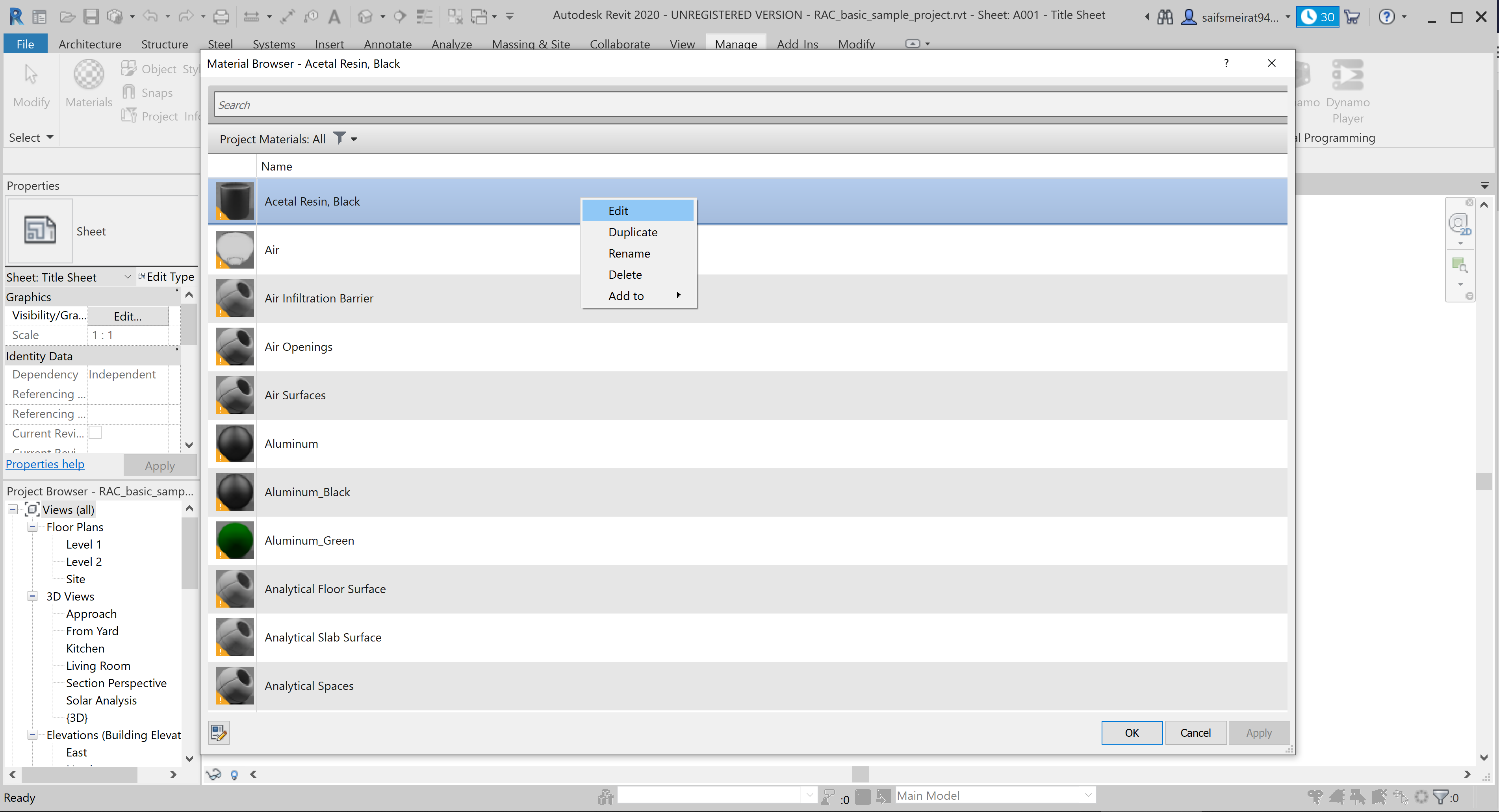 Materials Edtior is Hidden - Autodesk Community